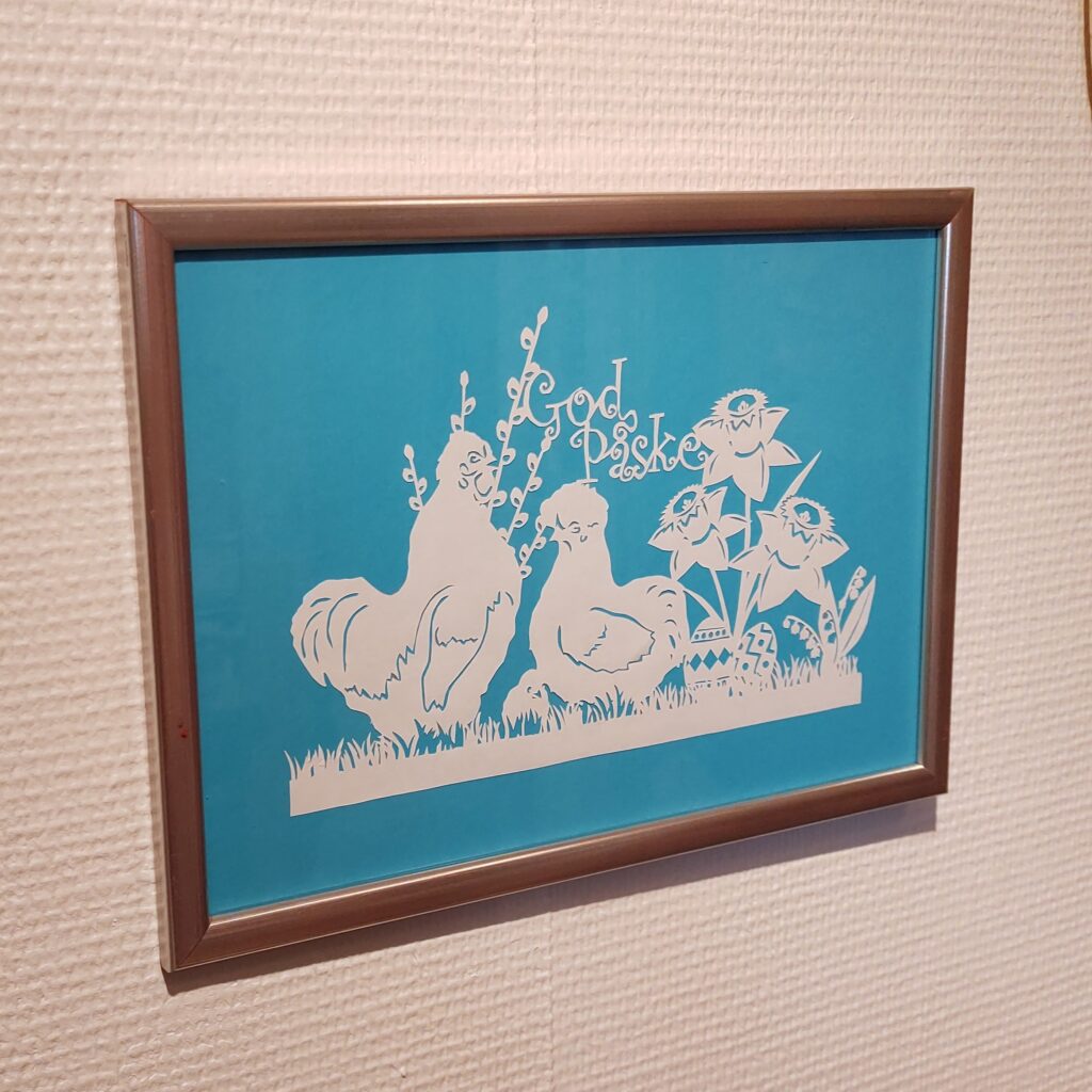 Skabelon til papirklip med Silkehøne | Lav dit eget papirklip